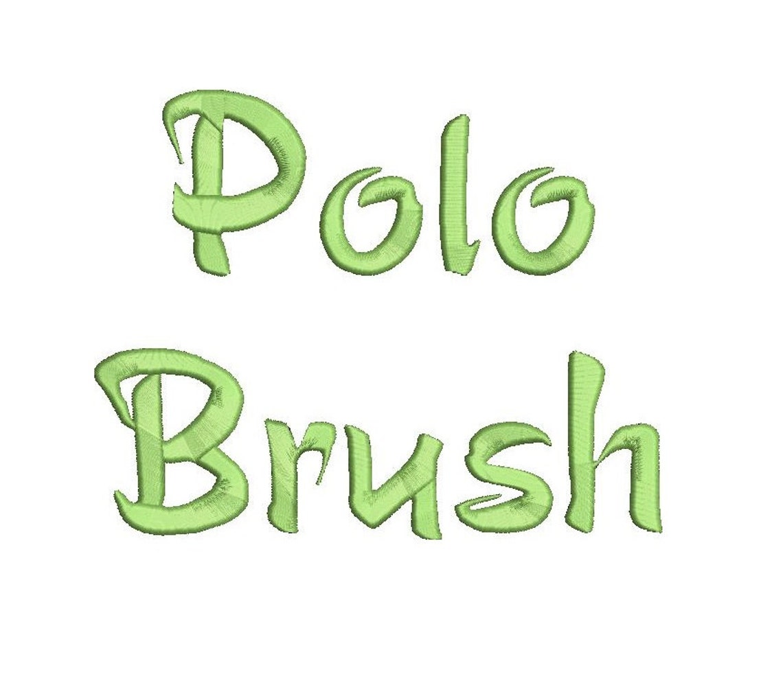 Polo Brush Script Embroidery Font Bx compatible With 17 - Etsy