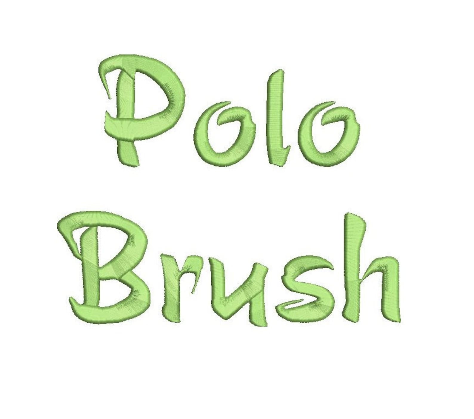 Polo Brush Script Embroidery Font Bx compatible With 17 - Etsy