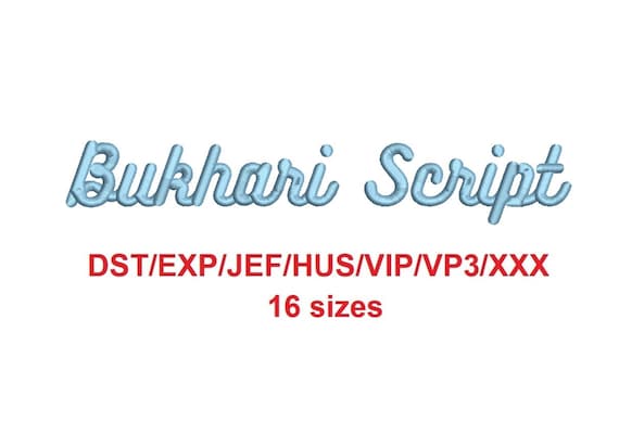 Bukhari Script Embroidery Font Formats | Etsy