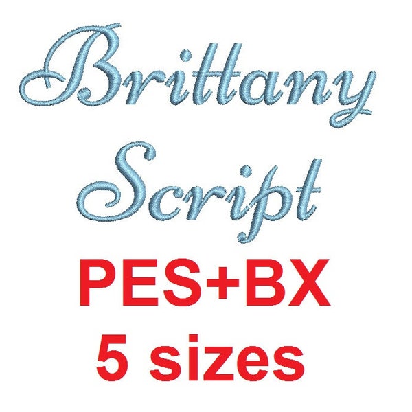 Brittany Font Embroidery - Etsy