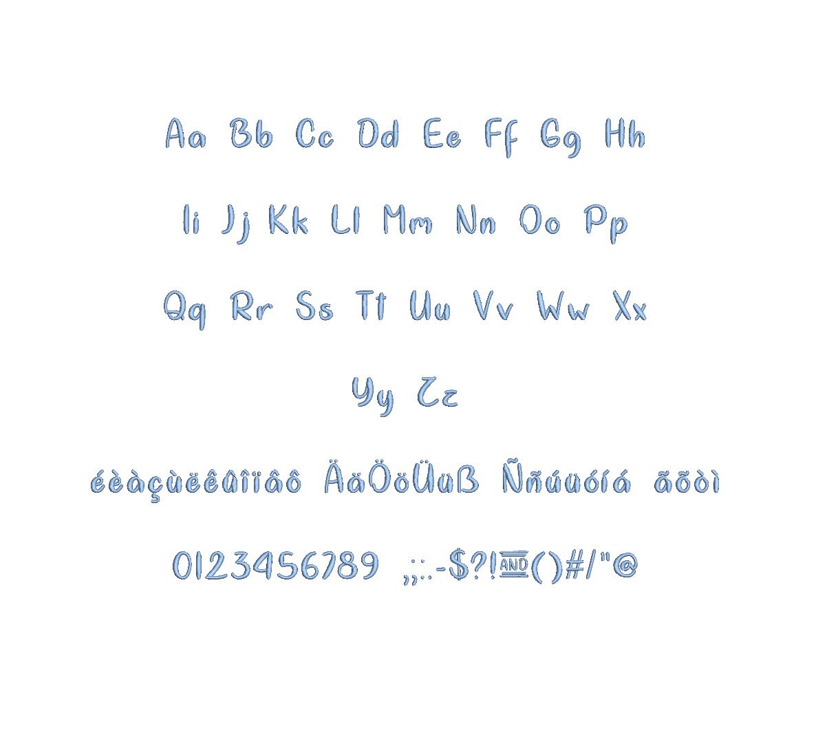 Cloud Calligraphy ESA Embroidery Font With Commercial License MHA - Etsy