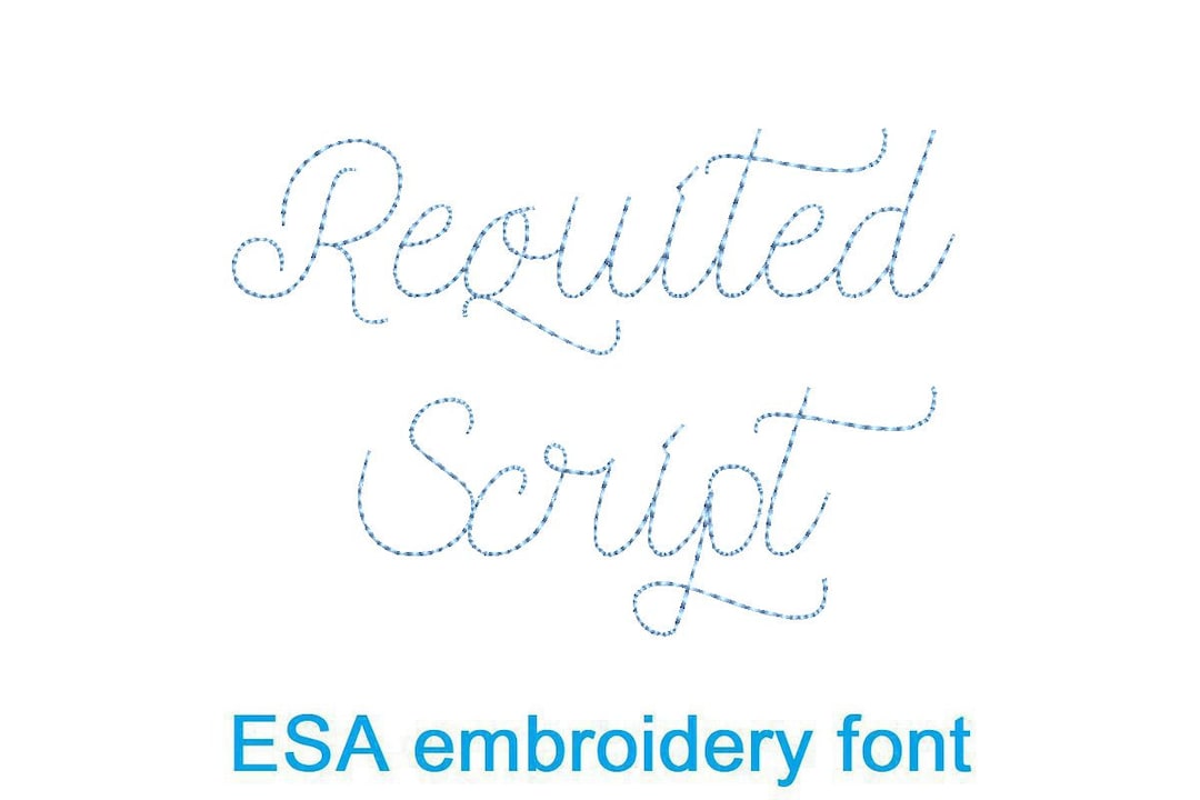 Requited Script Bean Stitch ESA Embroidery Font (MHA) - Etsy