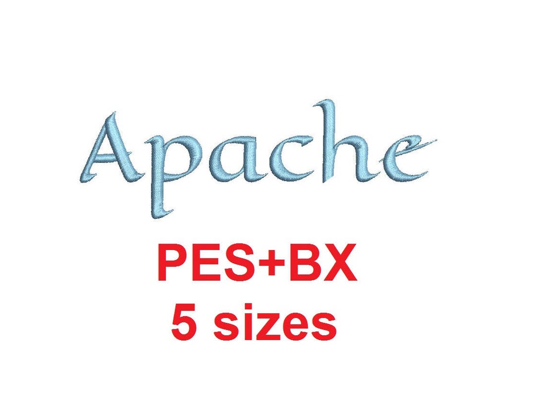 Apache Script Embroidery Font: BX + PES Formats (digital Download) - Etsy
