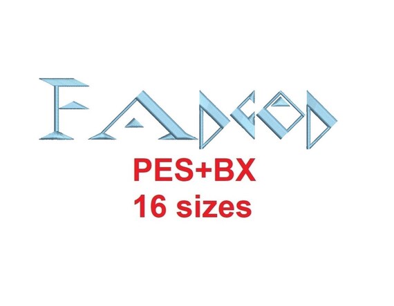 Fadgod™ Cuneiform Block Embroidery Font Formats PESBX 16 | Etsy