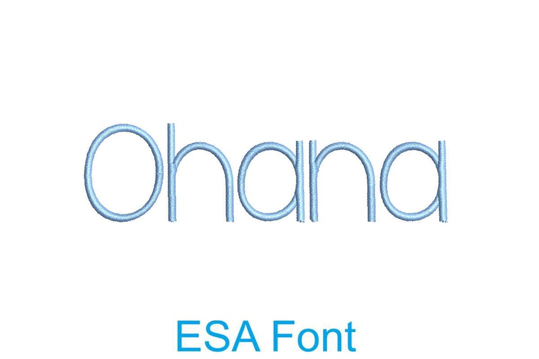 Ohana ESA Embroidery Font - Etsy