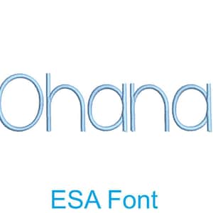 Ohana ESA Embroidery Font - Etsy