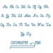 Flair Script Embroidery BX Font Sizes 0.25 (1/4), 0.50 (1/2), 1, 1.5, 2 ...