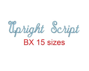 Upright Embroidery Font - Etsy