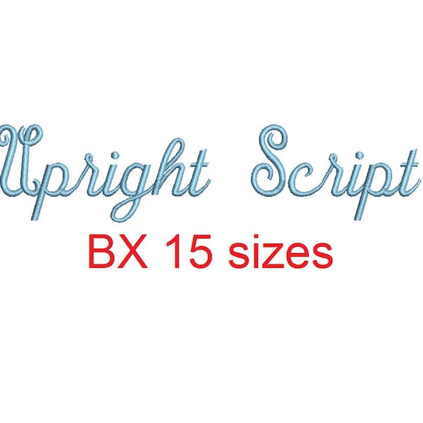 Upright Script Embroidery Font - Etsy