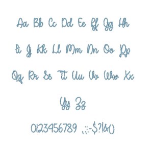 A Perfect Place Embroidery BX Font Sizes 0.25 (1/4), 0.50 (1/2), 1, 1.5 ...