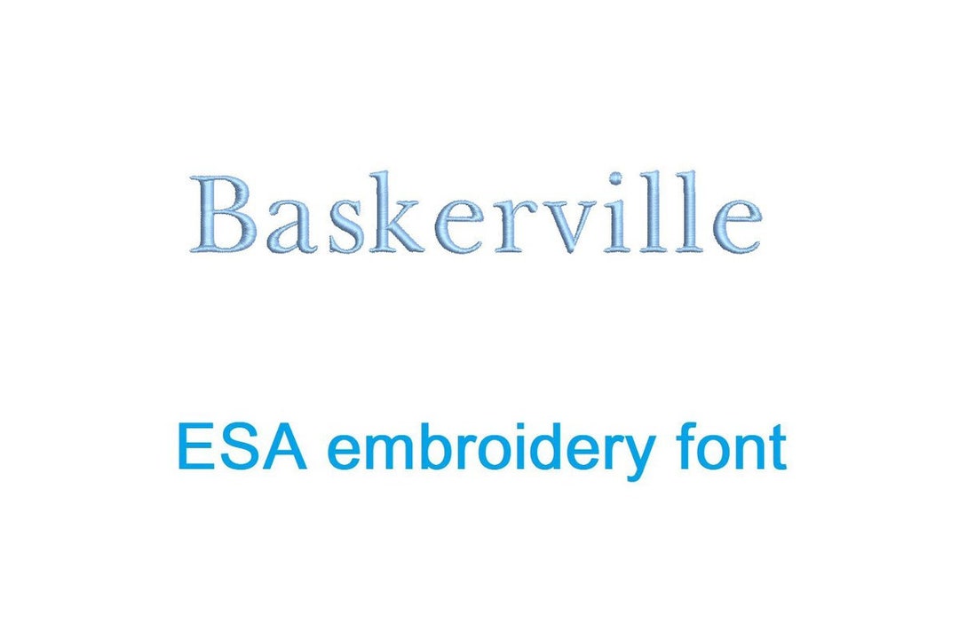 Baskerville ESA Embroidery Font - Etsy