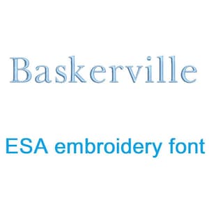 Baskerville ESA Embroidery Font - Etsy