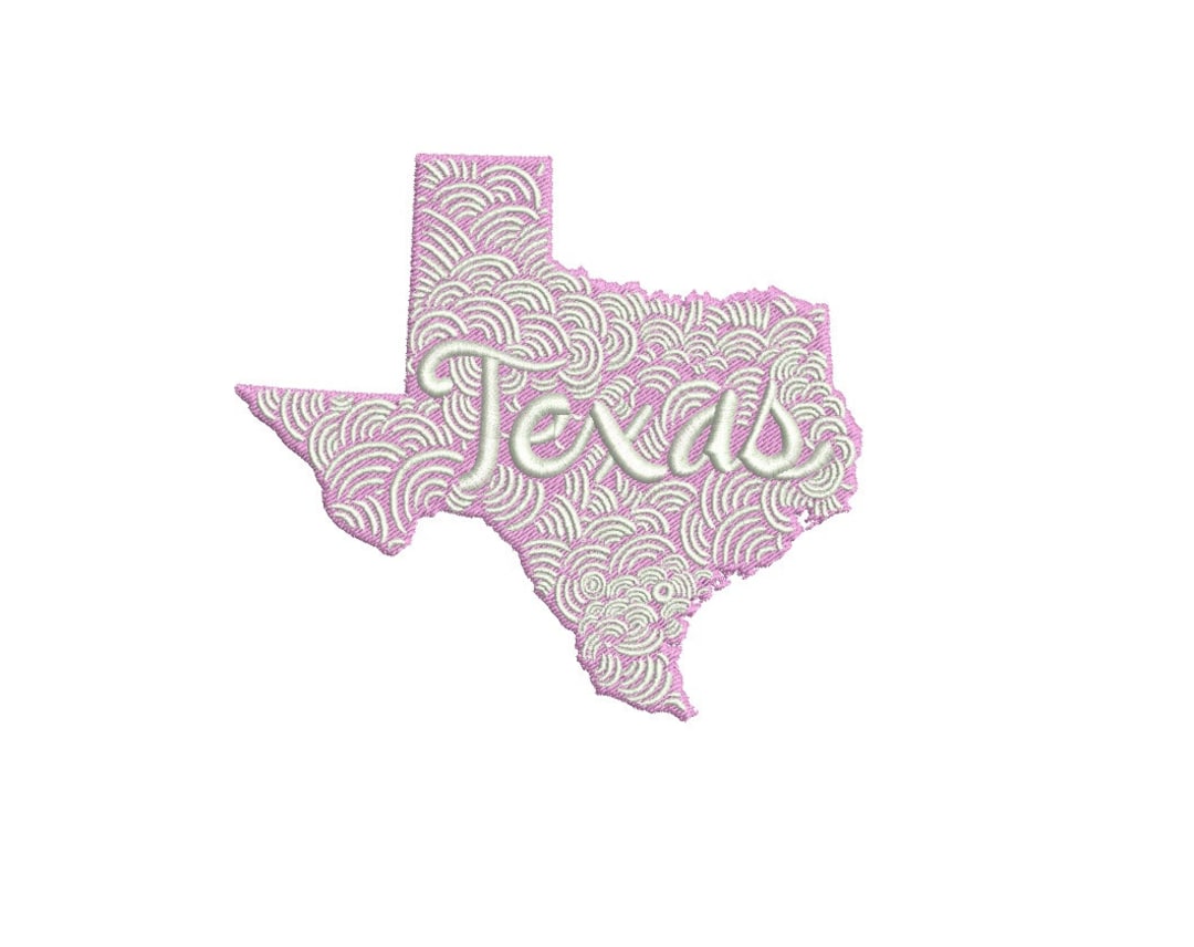 Texas Machine Embroidery Design - Etsy