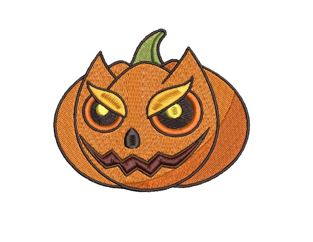 Halloween Murder Pumpkin Embroidery Design With Commercial Rights - Etsy