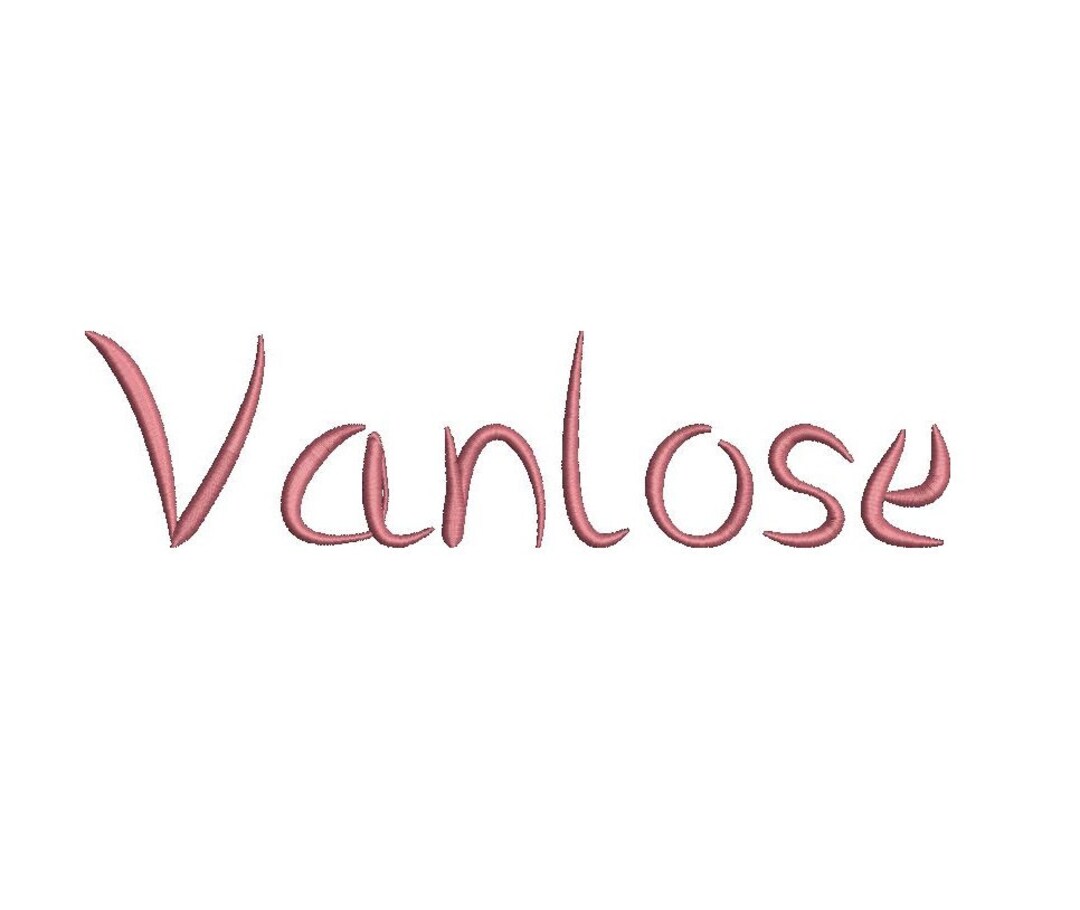 Vanlose Embroidery Font Formats Dst Exp Pes Jef and Xxx - Etsy