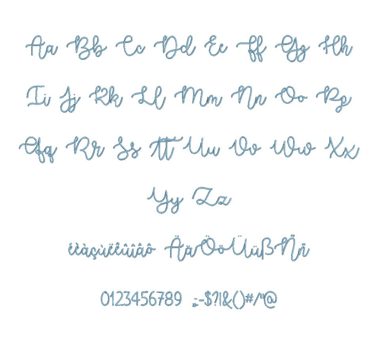 Better Together Embroidery Font BX Format 15 Sizes 0.25 (1/4), 0.5 (1/2 ...