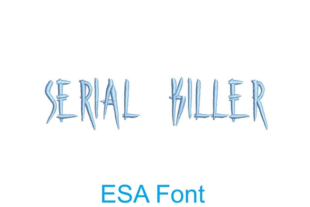 Serial Killer ESA Embroidery Font - Etsy