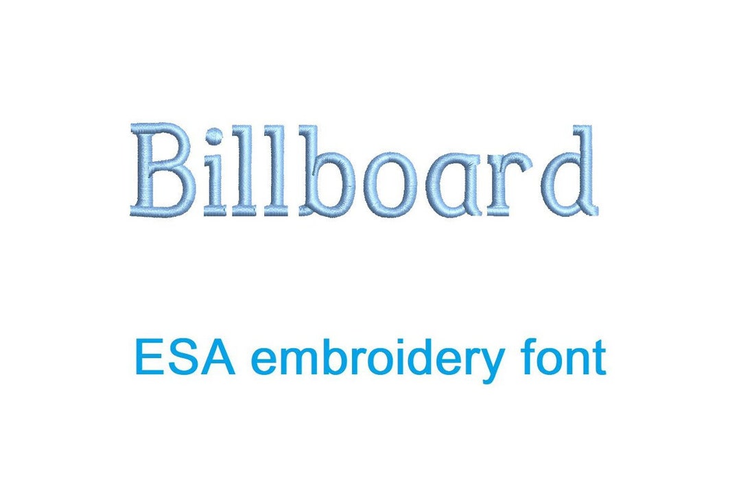Billboard ESA Embroidery Font - Etsy
