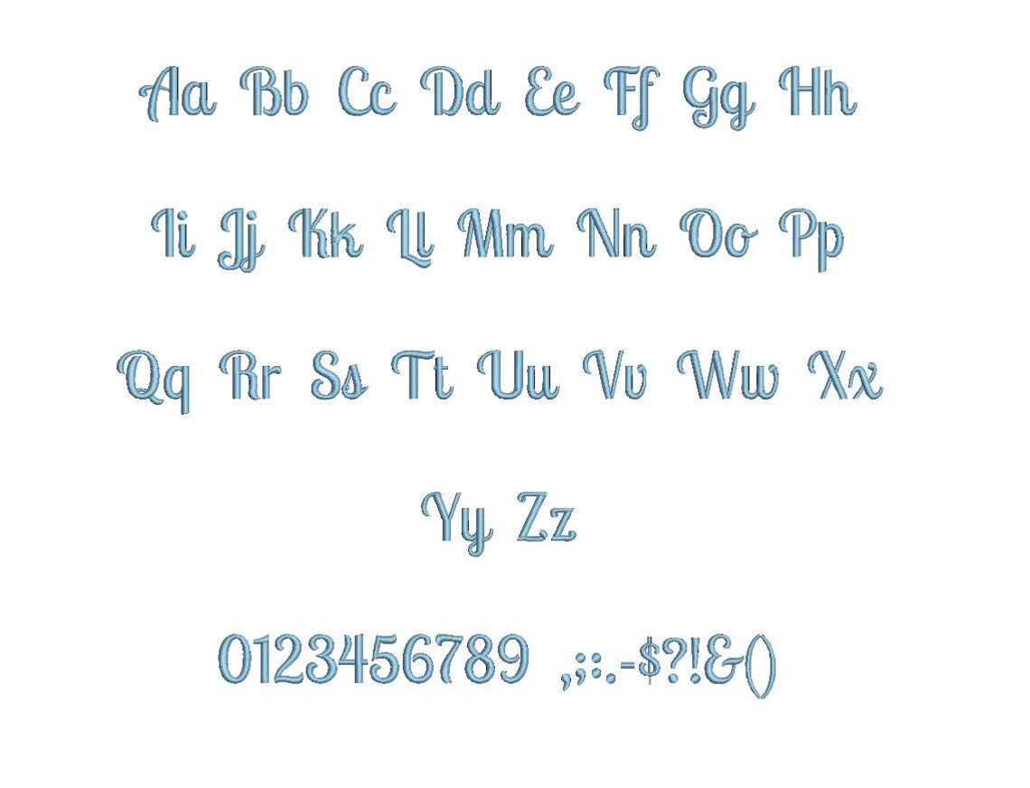 Red Crab Script Embroidery Font Formats Bx which Converts to - Etsy