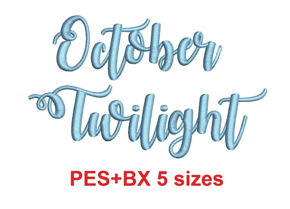 October Twilight Embroidery Font Bx which Converts to 17 - Etsy UK