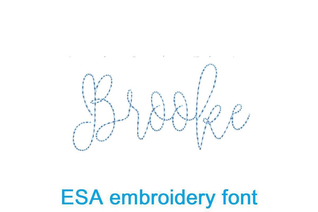 Brooke Bean Stitch ESA Embroidery Font - Etsy
