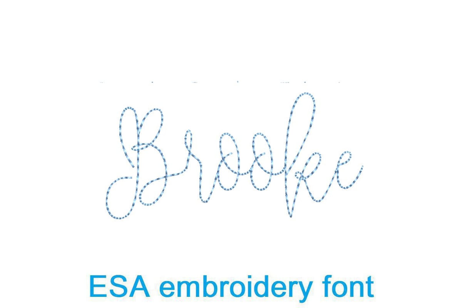 Brooke Bean Stitch ESA Embroidery Font - Etsy