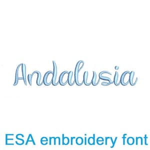 Andalusia ESA Embroidery Font - Etsy