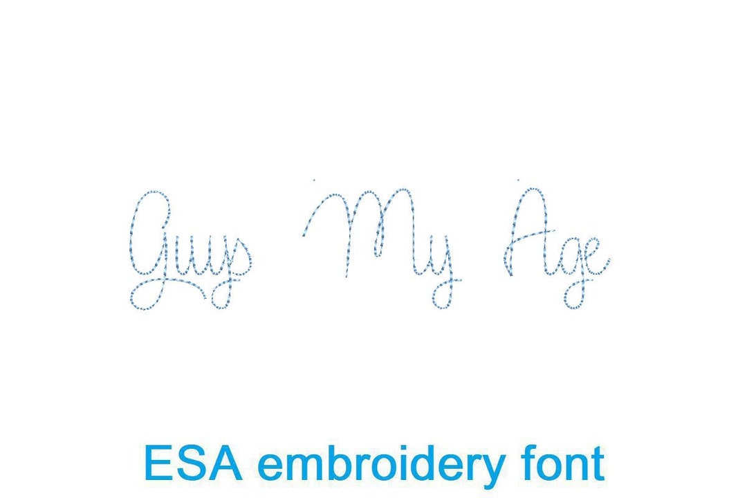 Guys My Age Bean Stitch ESA Embroidery Font (MHA) - Etsy