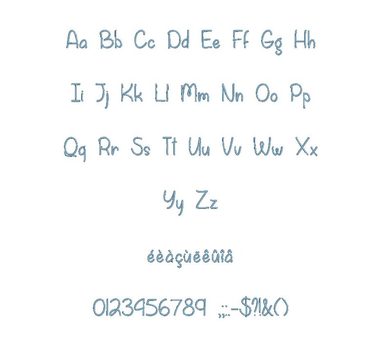 Fall is Coming Script Embroidery Font Formats PES+BX 16 Sizes French ...
