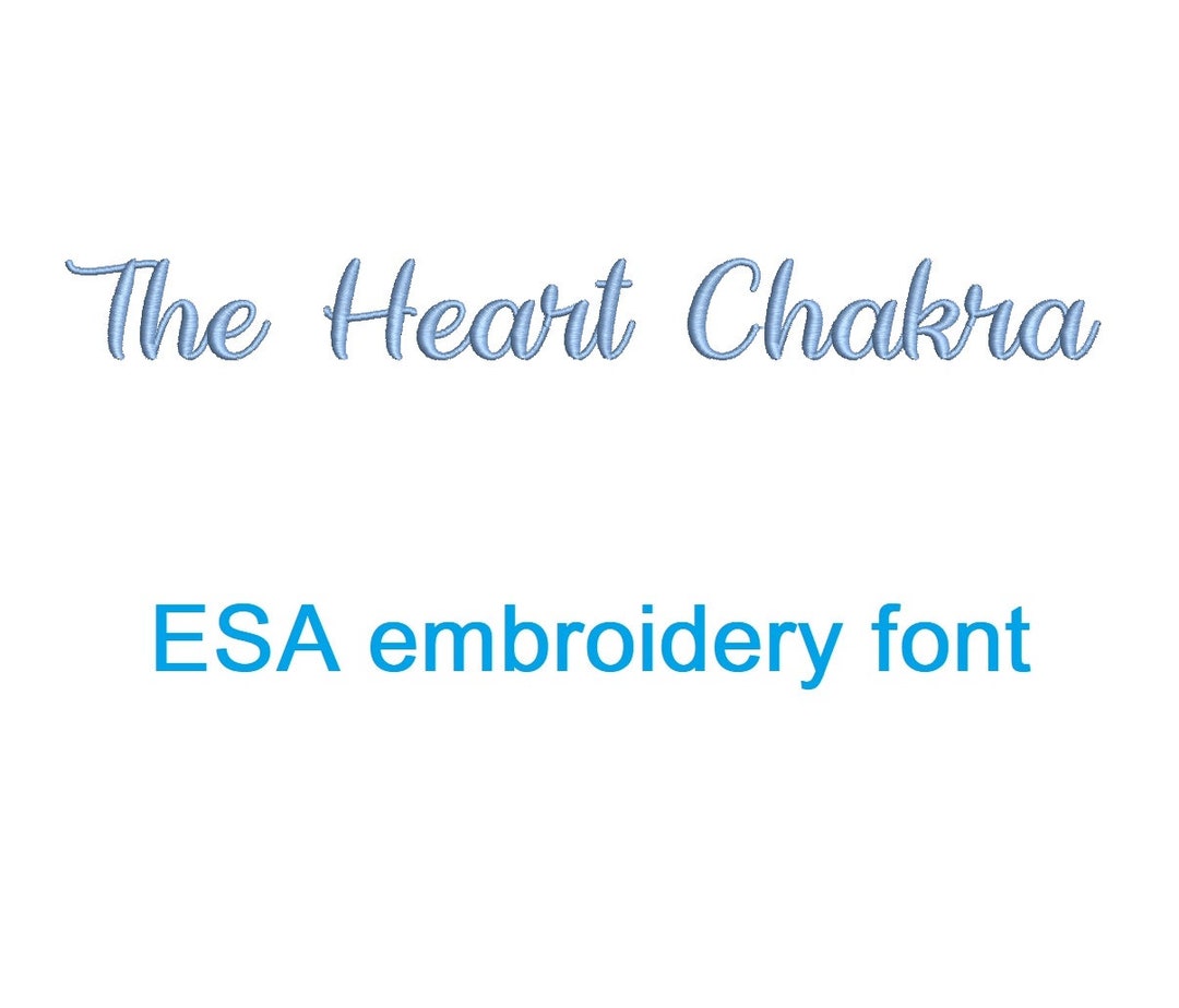 The Heart Chakra ESA Embroidery Font (MHA) - Etsy