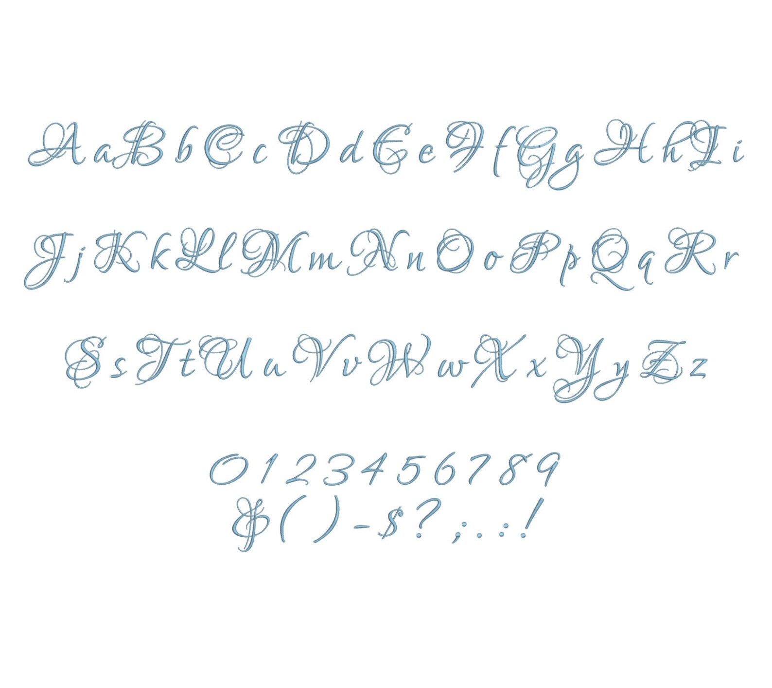 Forever Script Embroidery Font Bx (compatible With 17 Machine File ...
