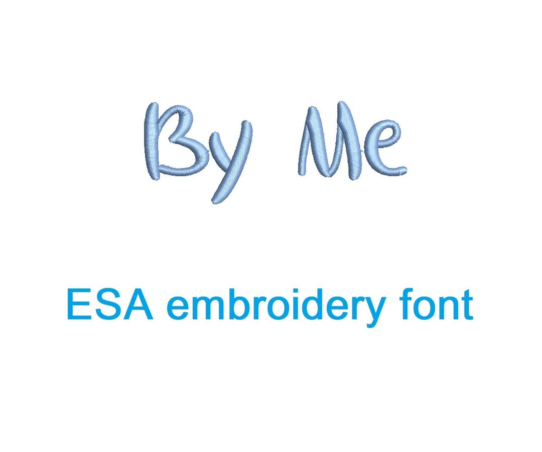 By Me ESA Embroidery Font With Commercial License (MHA) - Etsy
