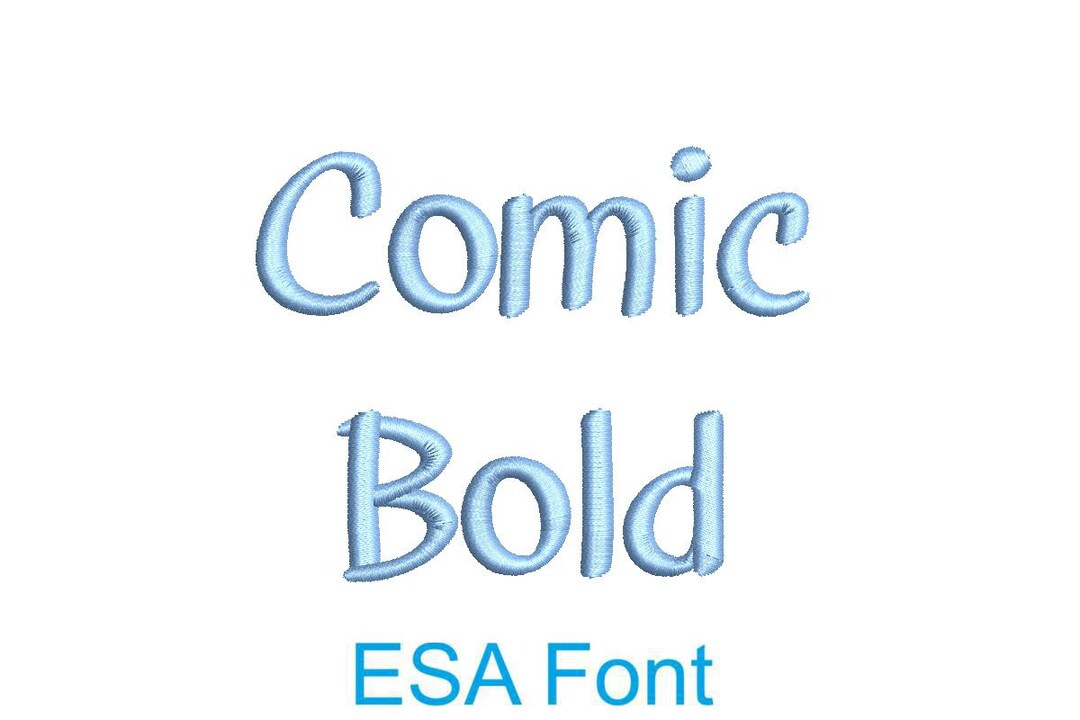 Comic Bold ESA Embroidery Font - Etsy