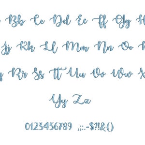 Autumn in November Embroidery Font, Bx (which Converts to 17 Machine ...