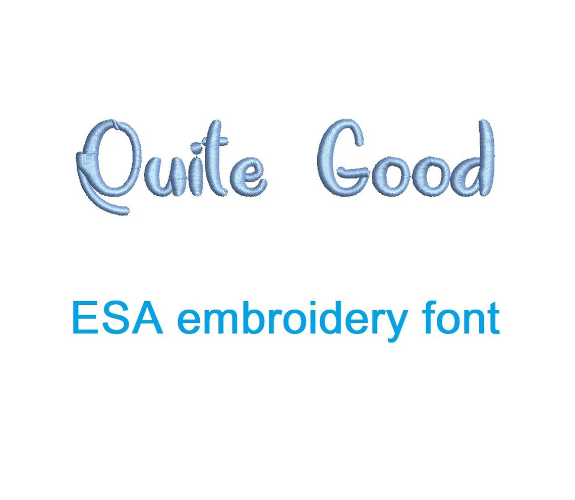 Quite Good ESA Embroidery Font (MHA) - Etsy