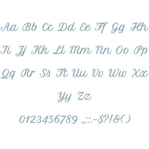 Slim Elegant Script Embroidery Font Formats Bx (which Converts to 17 ...