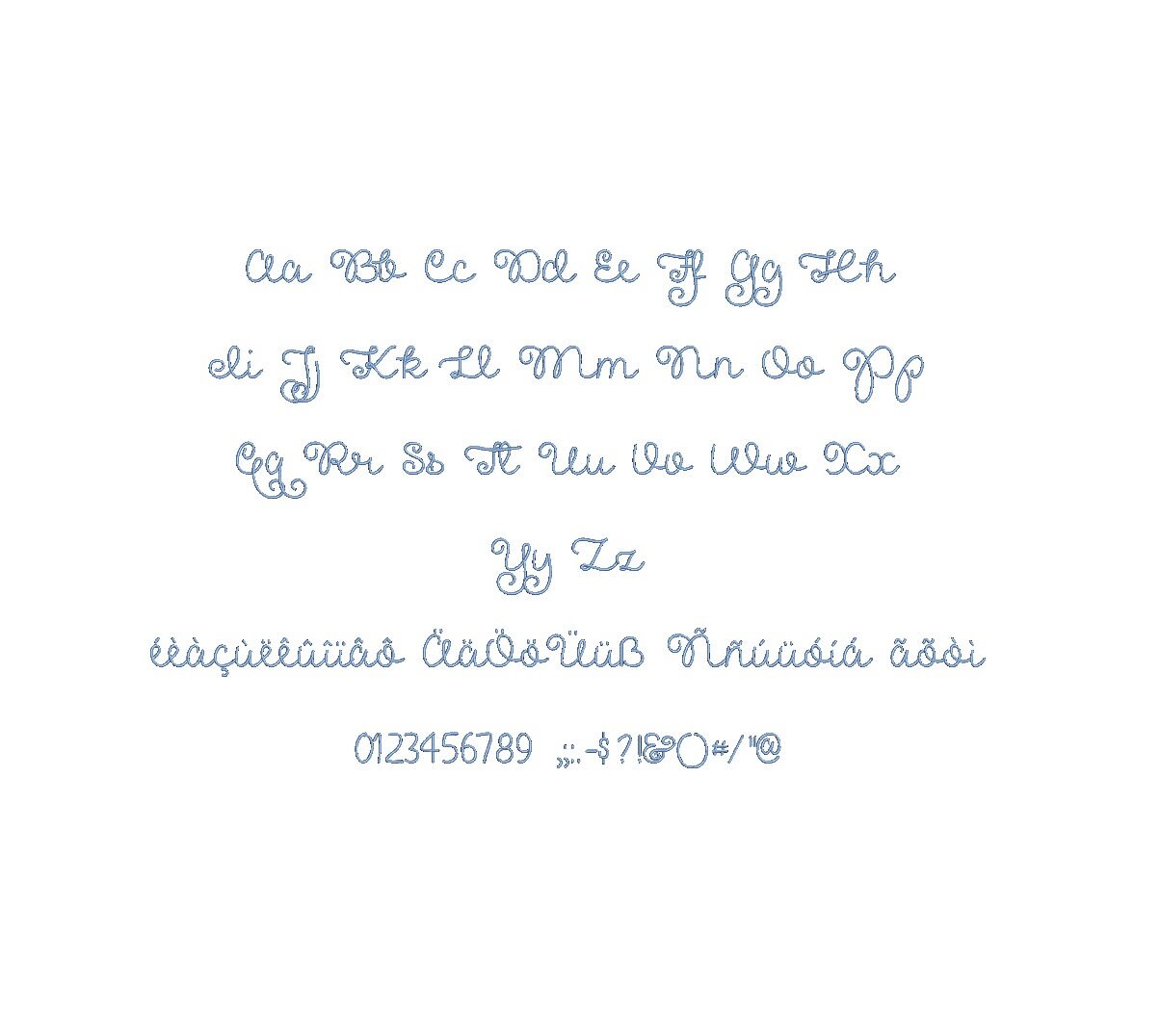 Pretty Girls ESA Embroidery Font (MHA) - Etsy