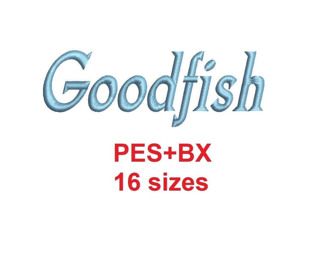 Goodfish™ Block Embroidery Font Formats PES+BX 16 Sizes French and ...
