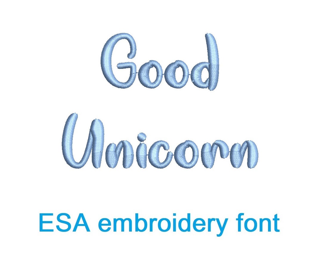 Good Unicorn ESA Embroidery Font With Commercial License (MHA) - Etsy