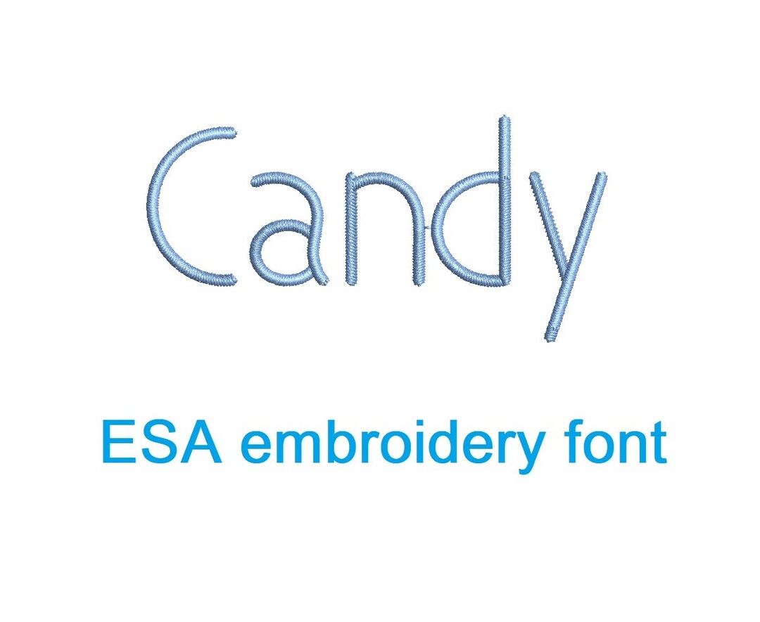 Candy ESA Embroidery Font With Commercial License (MHA) - Etsy