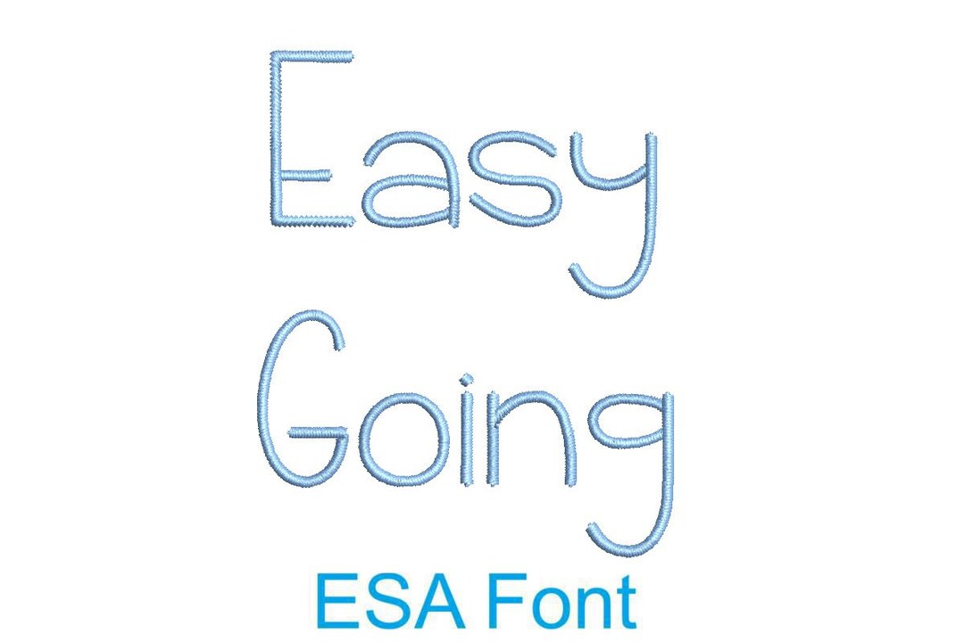 Easy Going ESA Embroidery Font - Etsy