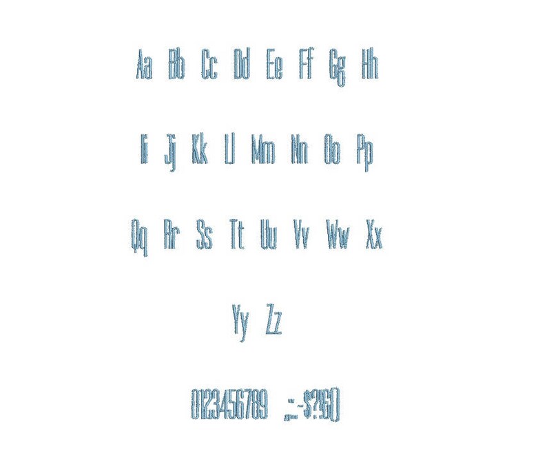 Tall Block Embroidery Font Formats Bx which Converts to 17 | Etsy