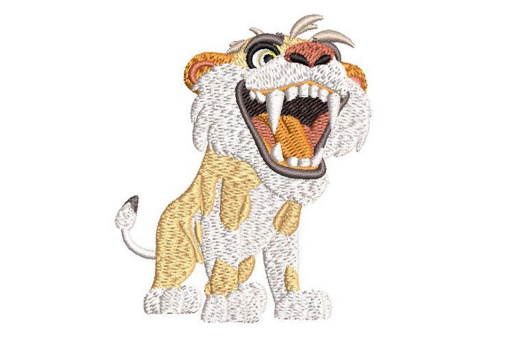Saber Tooth Lion Embroidery Designs (file Formats in Pes, Vp3, Vip, Xxx ...