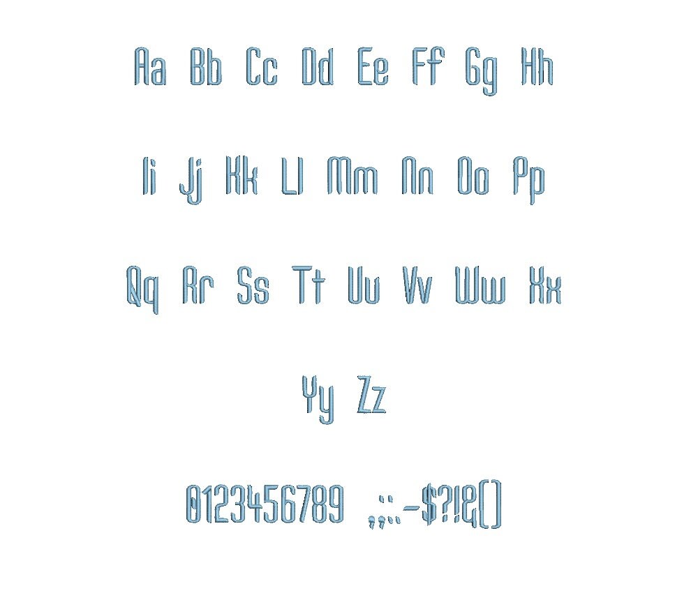 Kandide embroidery font PES format 15 Sizes instant download | Etsy