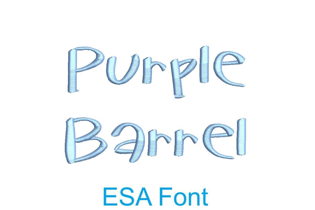 Purple Barrel ESA Embroidery Font - Etsy