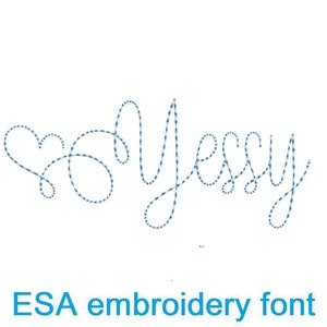 Yessy Bean Stitch ESA Embroidery Font (SNAS) - Etsy