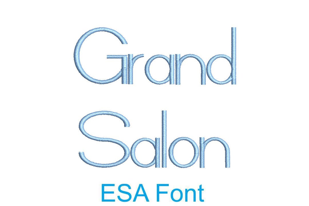 Grand Salon ESA Embroidery Font - Etsy