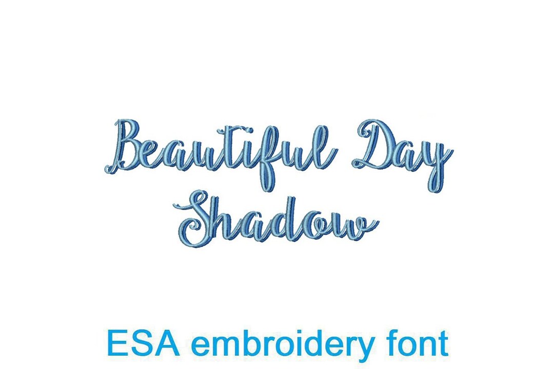 Beautiful Day Shadow ESA Font - Etsy