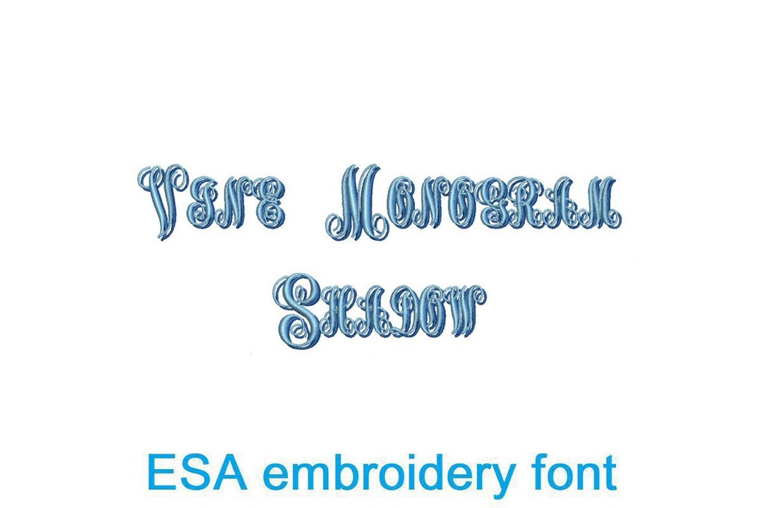 Vine Monogram Shadow ESA Font - Etsy