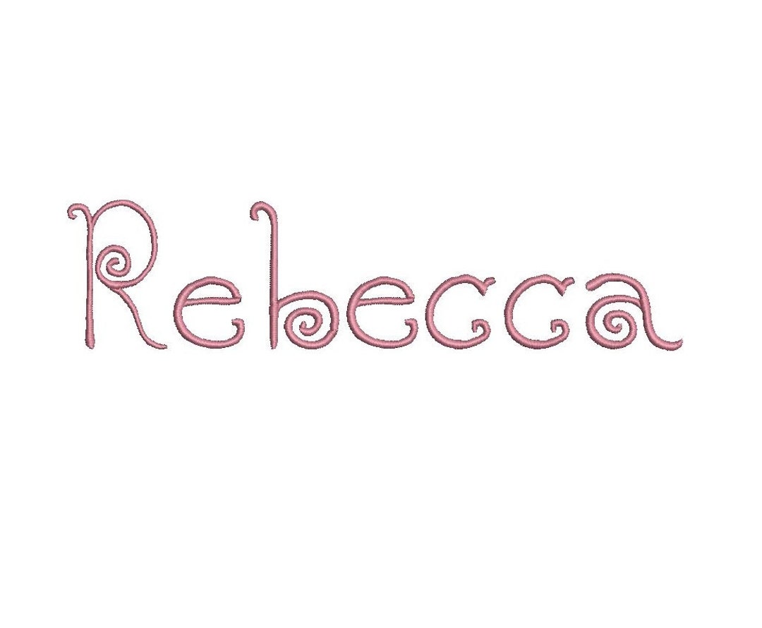 Rebecca Embroidery Font Formats Bx Dst Exp Pes Jef and - Etsy